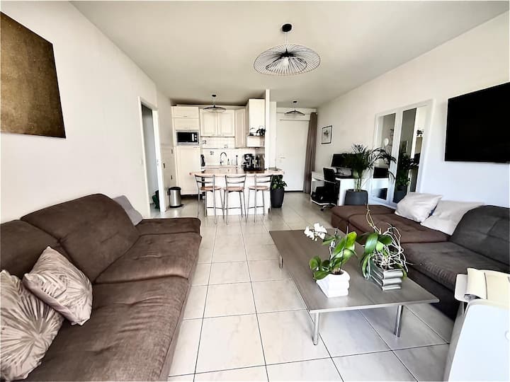 2p Terrasse Parking Climatisé Piscine Tennis Lac - Villeneuve-Loubet