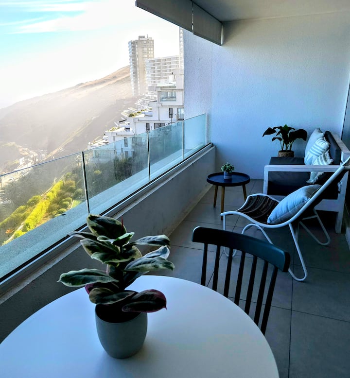 Departamento En Reñaca Con Vistas A La Bahía - ビニャ・デル・マール