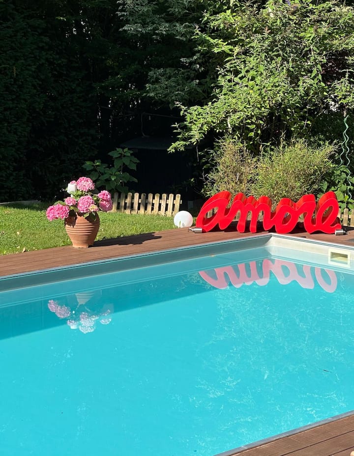 Souterrain, 2 Schlafzimmer, Garten, Pool & Sauna - Germany