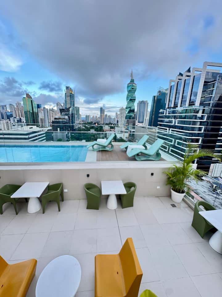 Céntrico Y Seguro + Rooftop Con Piscina Y Vistas - Panama