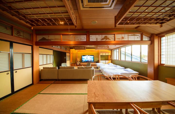 【全棟貸切2650㎡】最大40名様｜bbq ｜ビリヤード｜オーシャンビュー｜85型tv ｜大人数 - Gamagori