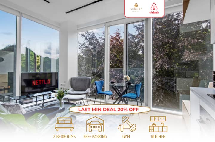 Get Monthly 20% Off| 2br W/parking, Gym | Chiswick - Brentford