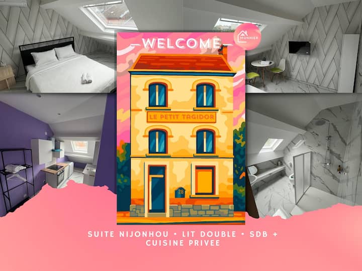 Suite Njionhou : Sdb + Cuisine Privé - Charleroi