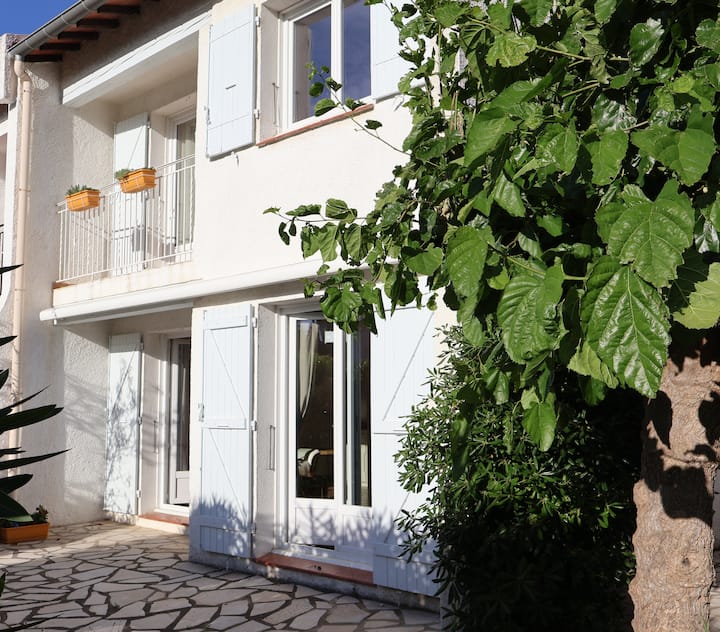 Argeles Plage Maison Familiale Jardin Clim - Argelès-sur-Mer