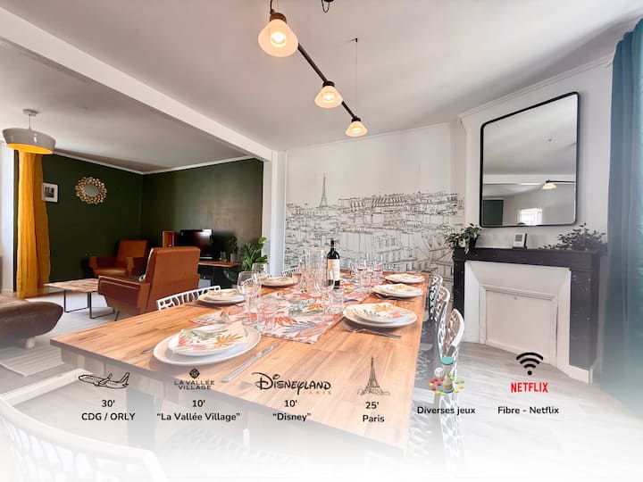 10 Min De Disneyland – Parking Gratuit – 9 Pers - Torcy