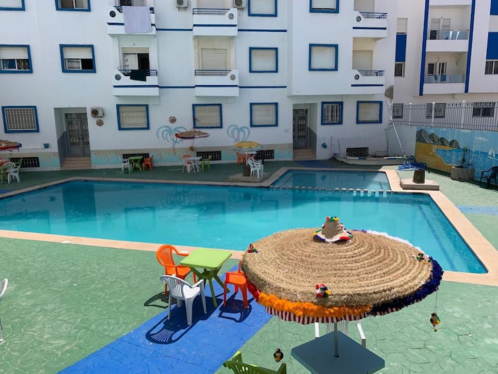 Cosy Martil | Mer & Piscine éTé | Parking - Martil