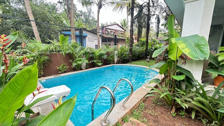 Private Pool Villa- Lux Stay-15 Mins From Candolim - Goa