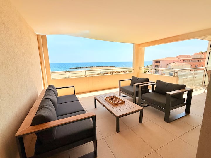 Rivage De Rochelongue T3- 6pers.- Vue Mer - Wifi - Agde