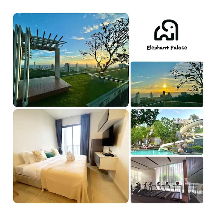 Unixx-36（4p）拥有2张大床，大泳池，市中心，500米可达walking Street - Pattaya