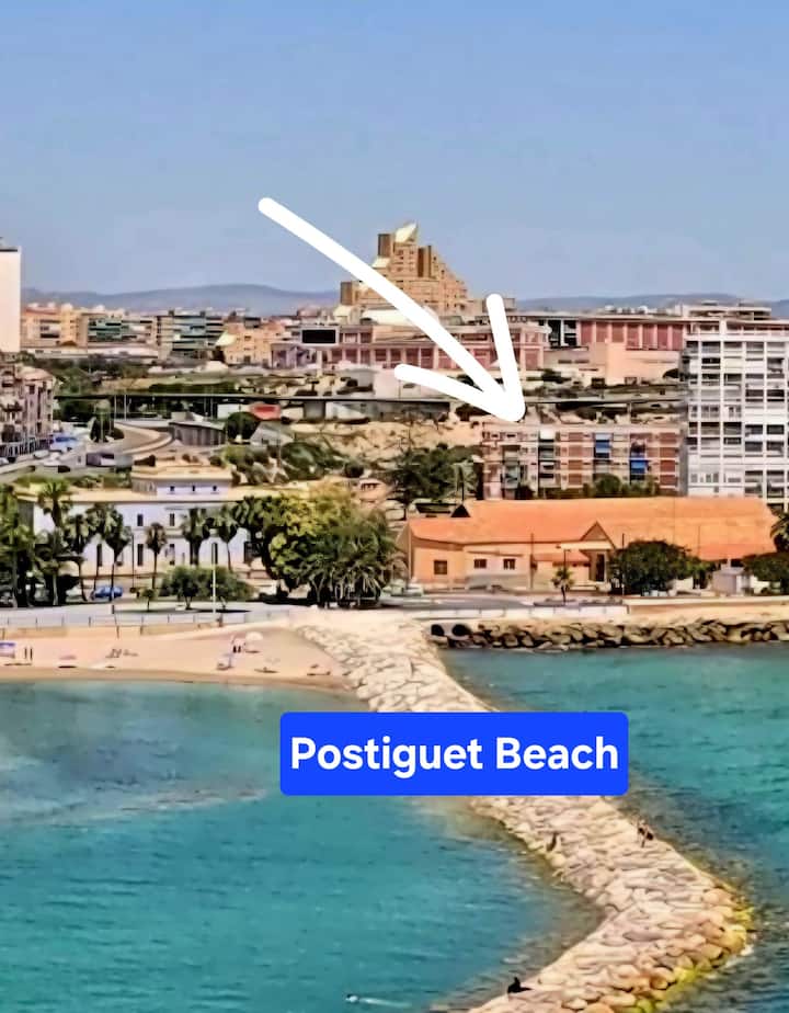 Postiguet Beach (And 2 Parking) Superhost - Alicante