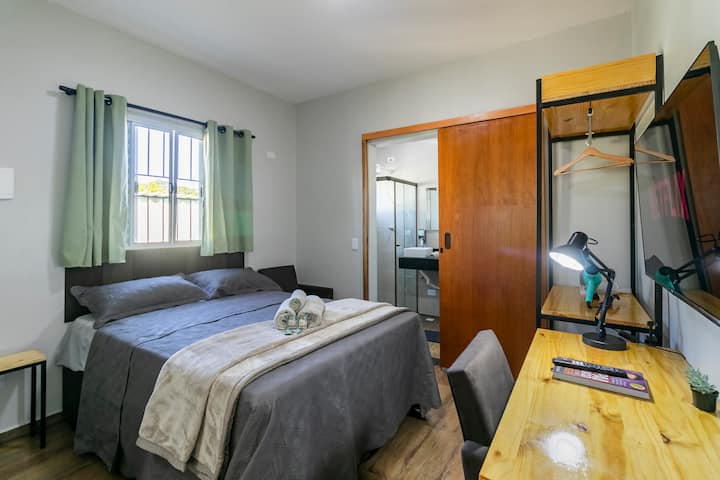 Studio 205 Prático Charmoso Wi-fi Na Divisa Suzano - Poá