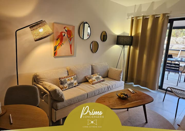 Filori - T2 Avec Piscine Chauffée Et Plage Privée - Plage de Figari