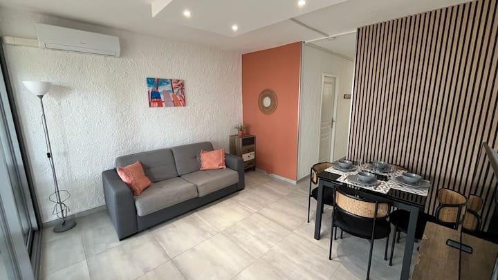Studio Climatisé à La Mer - Argelès-sur-Mer