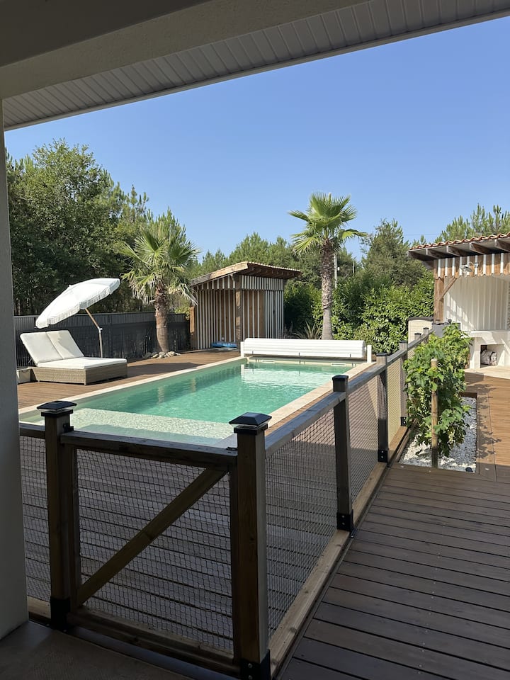 " La Villa Miossaise " Piscine, Bassin D'arcachon - Biganos