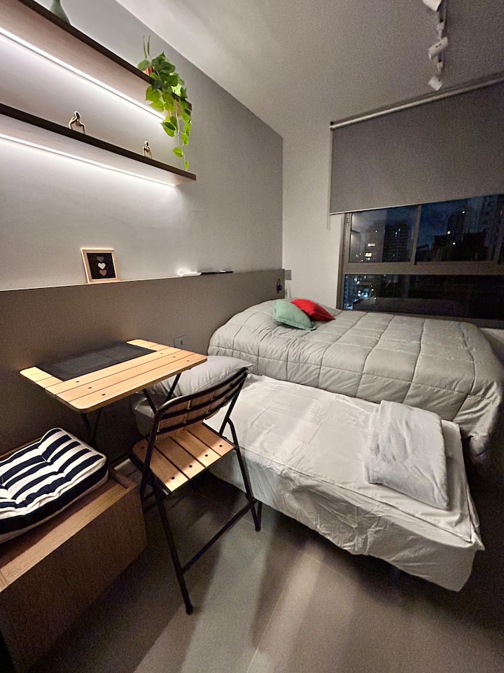Studio Moderno C/ Vista Livre | Moema & Congonhas - São Paulo