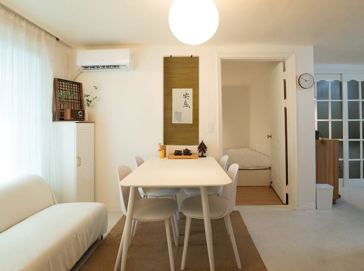 [안식:安息] 상봉역5분/무료주차/3룸/침대4/강남,동대문ddp,광화문40분 - 퇴계원읍