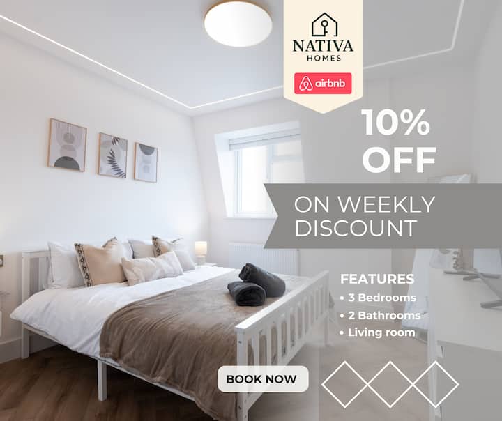 10%off|weeklydeal|3br, 2ba Home|yoga Space|sleeps8 - Harrow