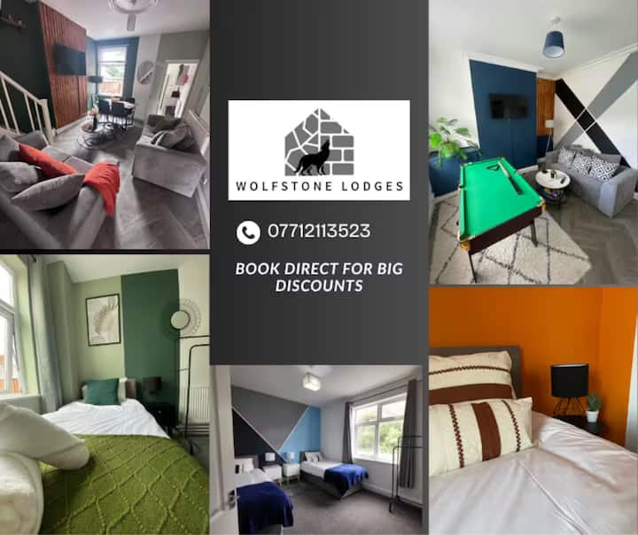 Central Home-3bdr-sleeps 6-contractors-parking - Leicester