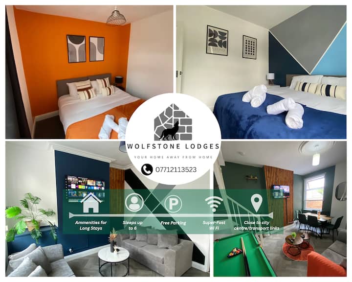 Contractors-stylish 3 Bdr-sleeps 6-free Parking - Leicester