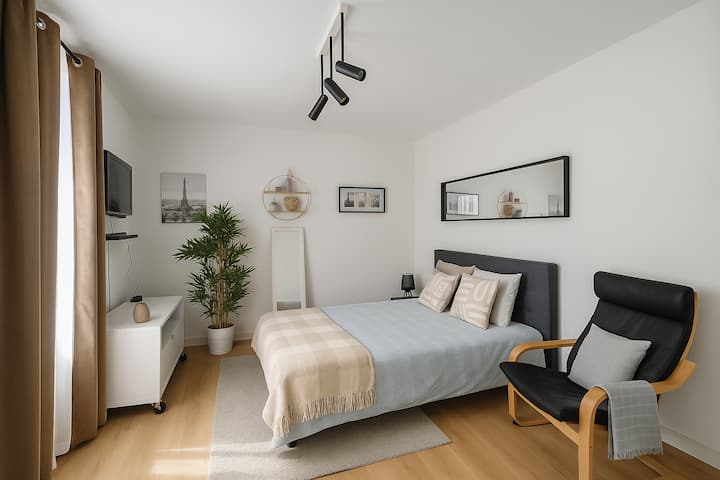 Appartement  Cosy éQuipé, Terrasse Privée Aménagée - Le Bourget