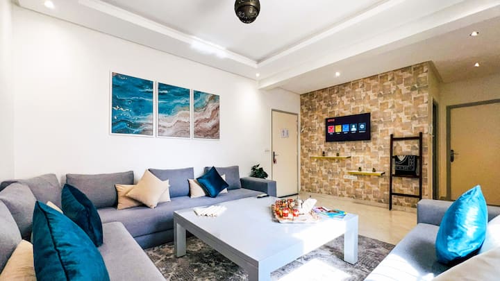 Modern Apartment 10 Min To Beach, A/c & Fast Wifi - Agadir