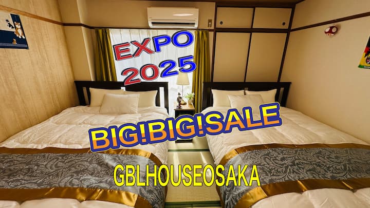 702gbl House黒門市場すぐそば‼️道頓堀・心斎橋徒歩圏内‼️南海なんば駅徒歩6分 - Osaka