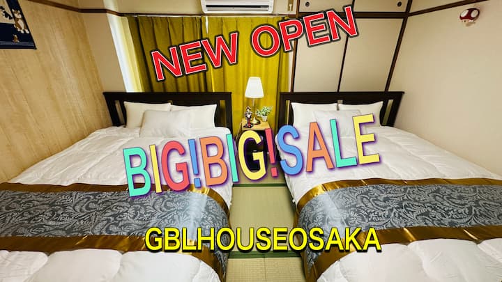 702 New Open 黒門市場すぐ‼️道頓堀 心斎橋徒歩圏‼️南海なんば6分‼️ - Osaka