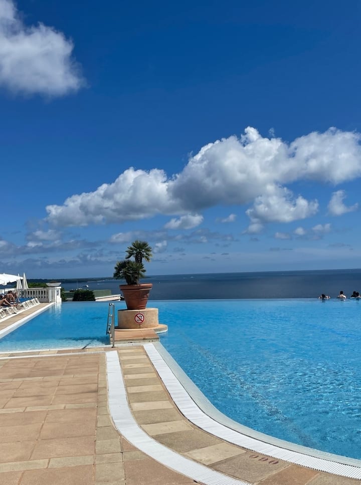 Beau F3 Vue Mer Avec Piscine, Proche Plage - Cannes