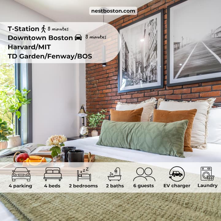 2br2bth 2 Parking Spaces/td Garden/mit/harvard/bos - Jamaica Plain - Boston