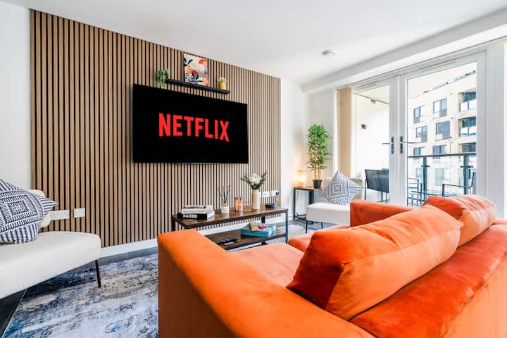 Stylish 2bd X2 Bath Apt Near To O2| Excel By Tube - London