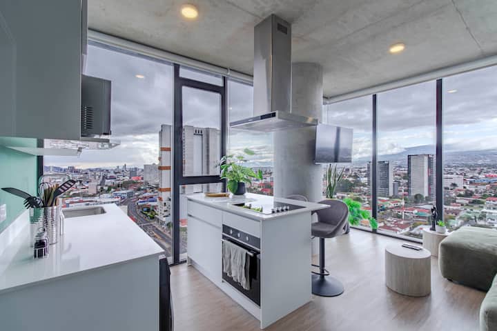 Secrt Panoram View 18th Fl Ac Laundry-in King Bed - San José
