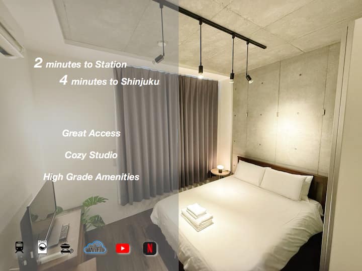 La103 Shinjuku Designer Flat Modern Free Wifi 25㎡ - Harajuku