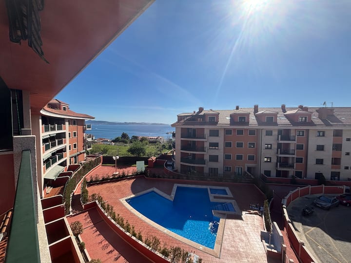 Desconectaengalicia Miraflores Piscina Y Vista Mar - Sanxenxo