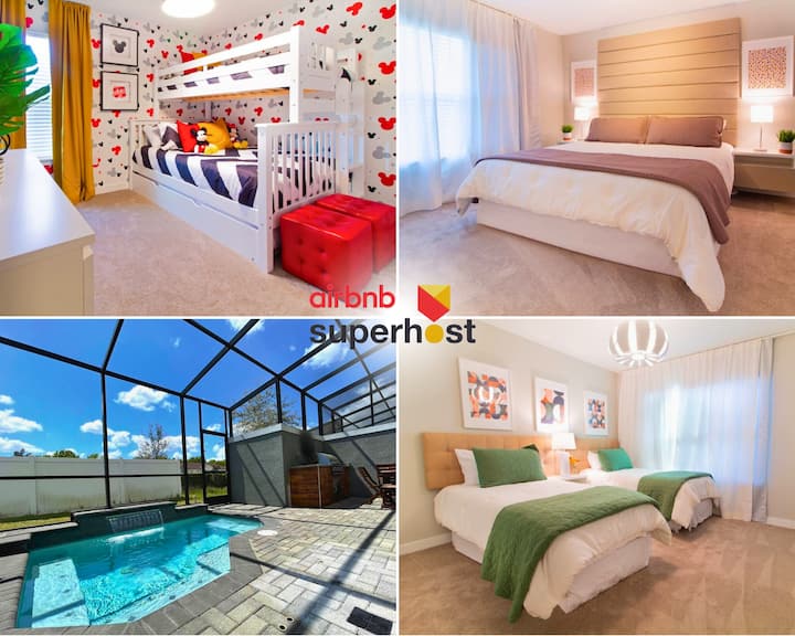Paradise Escape: 4bd Home W/ Pool,bbq&near Disney! - Kissimmee