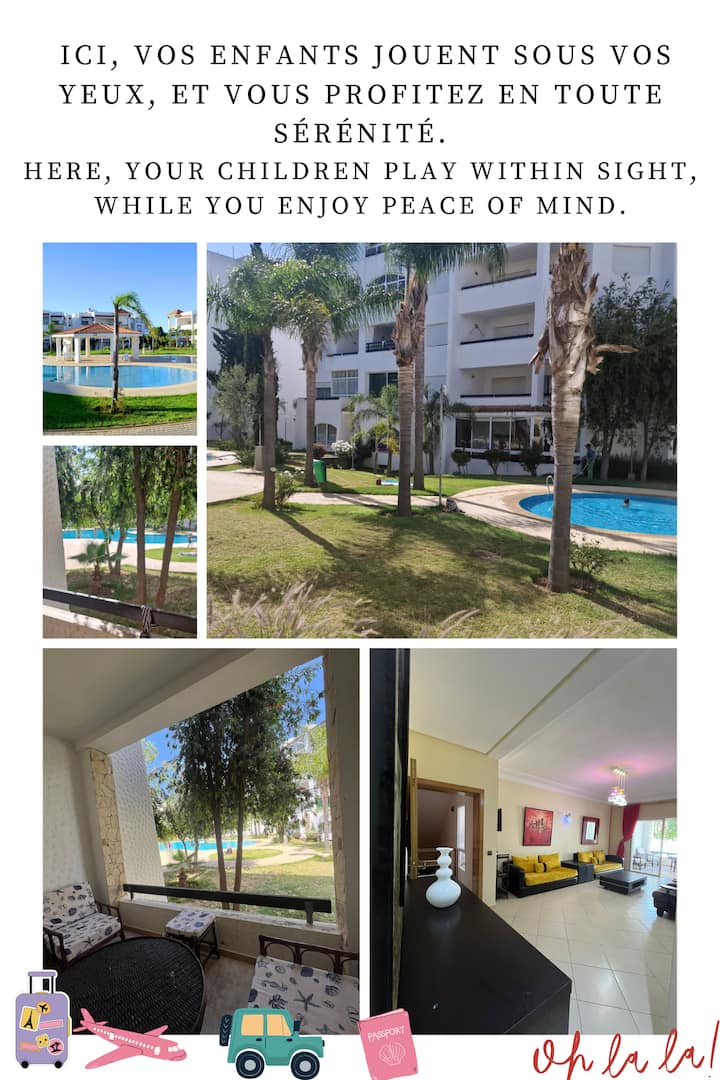 Olivier Assilah Piscines- Appartement Chauffé - Asilah