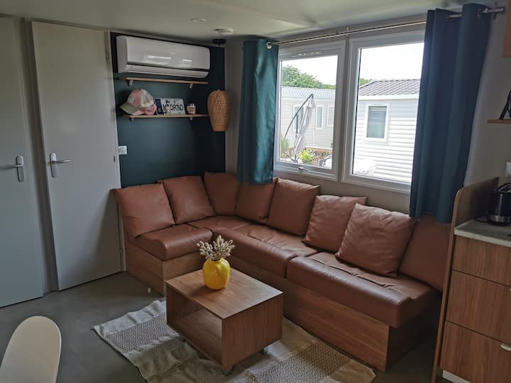 Mobil Home Cosy Climatisé, Camping Avec Piscine 4* - Mimizan Plage