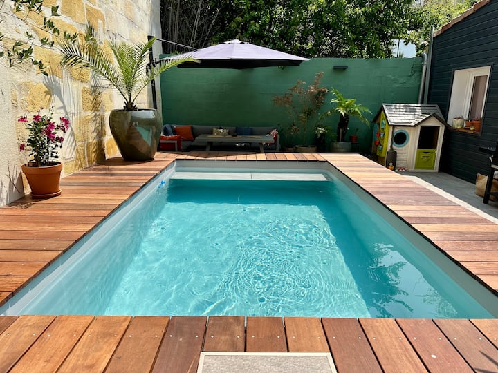 Belle Maison De Famille Avec Jardin & Piscine - Burdeos