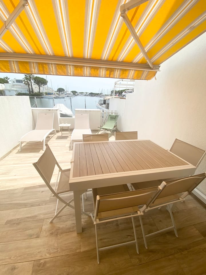 Marina éLégante Vue Port & Terrasse Privée - Le Grau-du-Roi