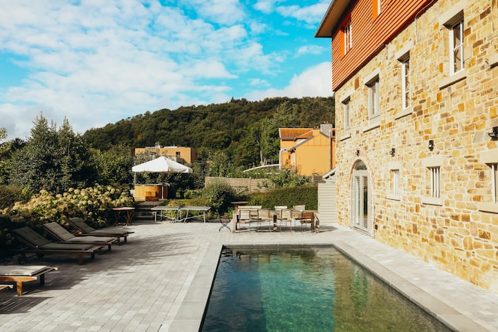 Le Chalet Du Lac De Warfaaz, 8 Personnes, Piscine - Jalhay