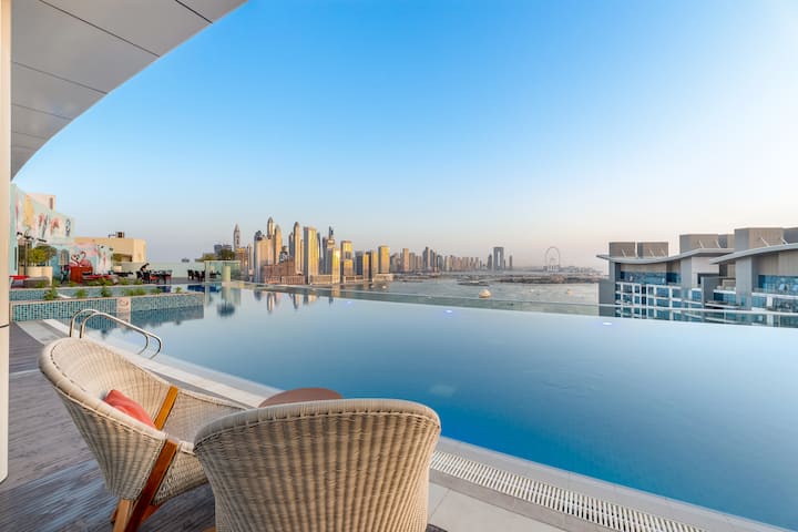 Serene Palm Studio | Sky Pool & Beach Access - Dubai