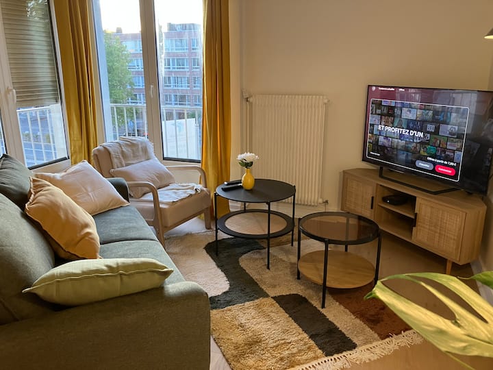 Appart Familles & Pro : 3 Chambres, Tram - Lille - Marcq-en-Barœul