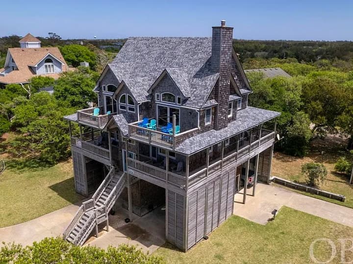 Views|hot Tub|outdoor Shower|4 Master Bedrooms - Frisco, NC
