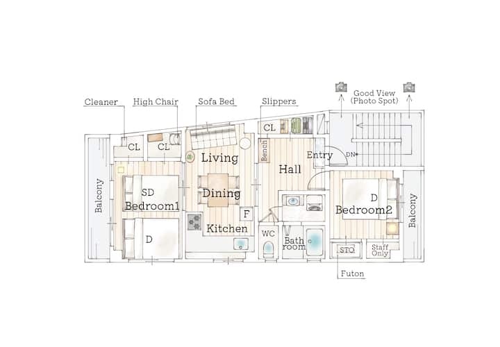 Family 2br For 6/50㎡/4beds/near Ikebukuro/wi-fi - Ikebukuro