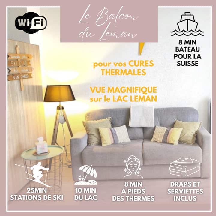 Le Balcon Du Léman - 8min Thermes Evian -25min Ski - Évian-les-Bains