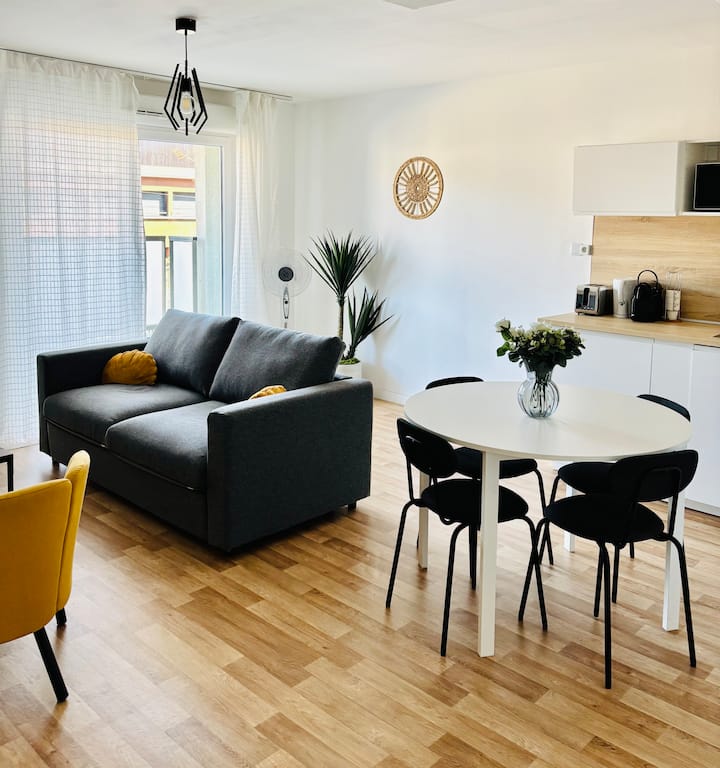 T2 Cosy, Calme + Balcon, Parking, Netflix - ibis budget Lyon Villeurbanne