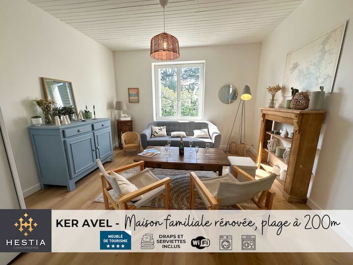 Ker Avel - Maison Familiale Rénovée Proche Plage - Ploudalmézeau