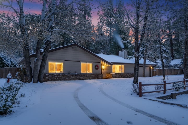 Lux Cabin: 5m To Summit, Hot Tub & Ev Charger - 大熊湖