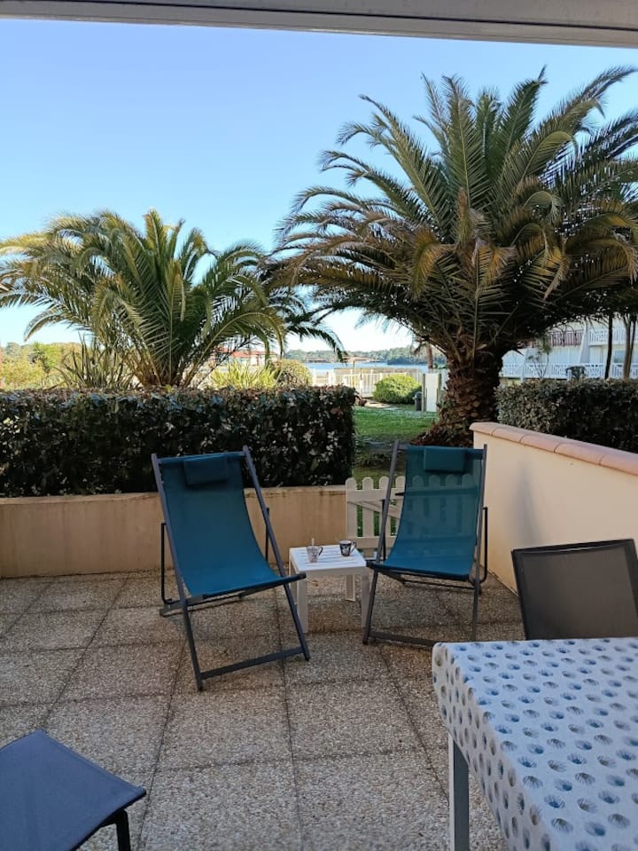 Beau T2, Terrasse, Piscine, Lac - Messanges