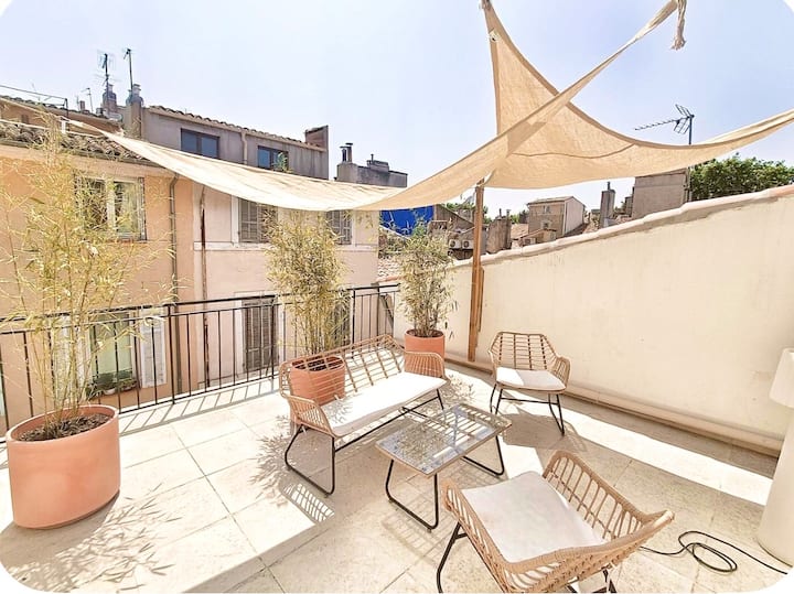 *Rentalaix Arleston* Studio Rooftop Climatisé - Aix-en-Provence