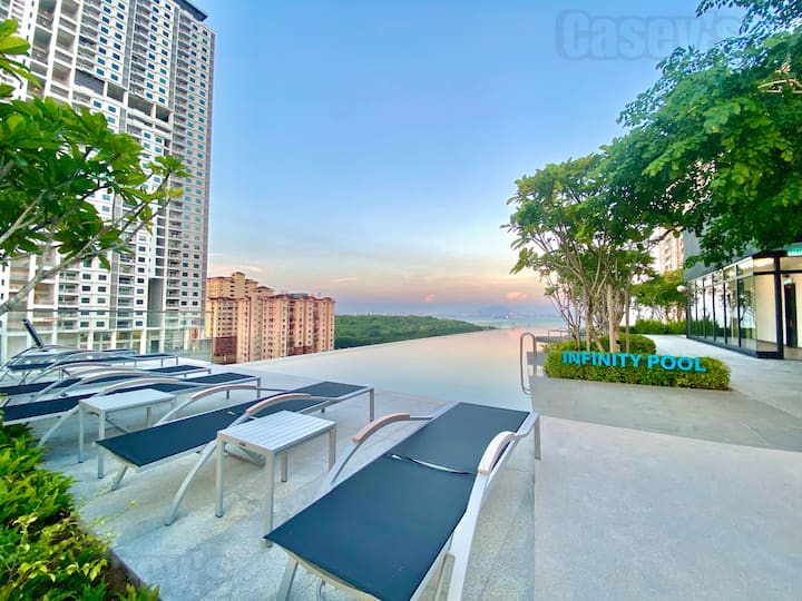 Urban Suites #Infinity Pool #4pax #2br1bath - Air Itam